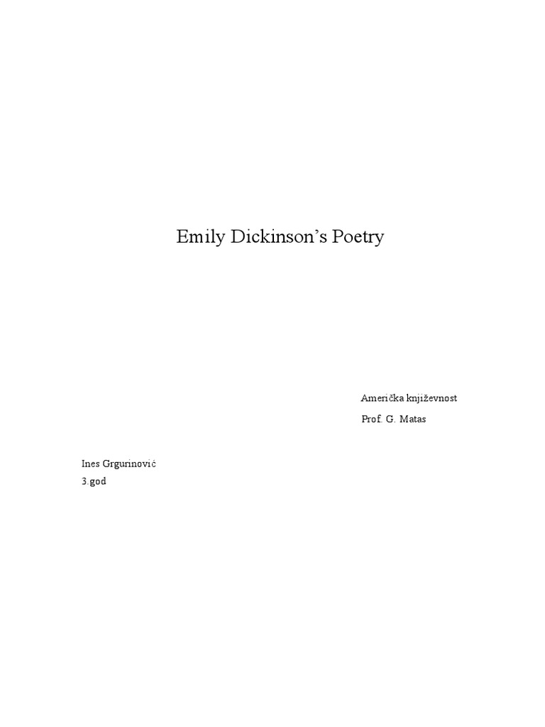 Exploring Friendship in Dickinson's Poetry | PDF | Emily Dickinson | Soul