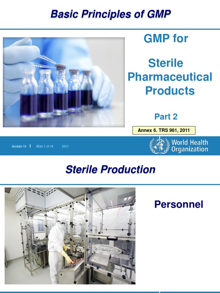 Basic Principles of GMP: GMP For Sterile Pharmaceutical Products | PDF ...