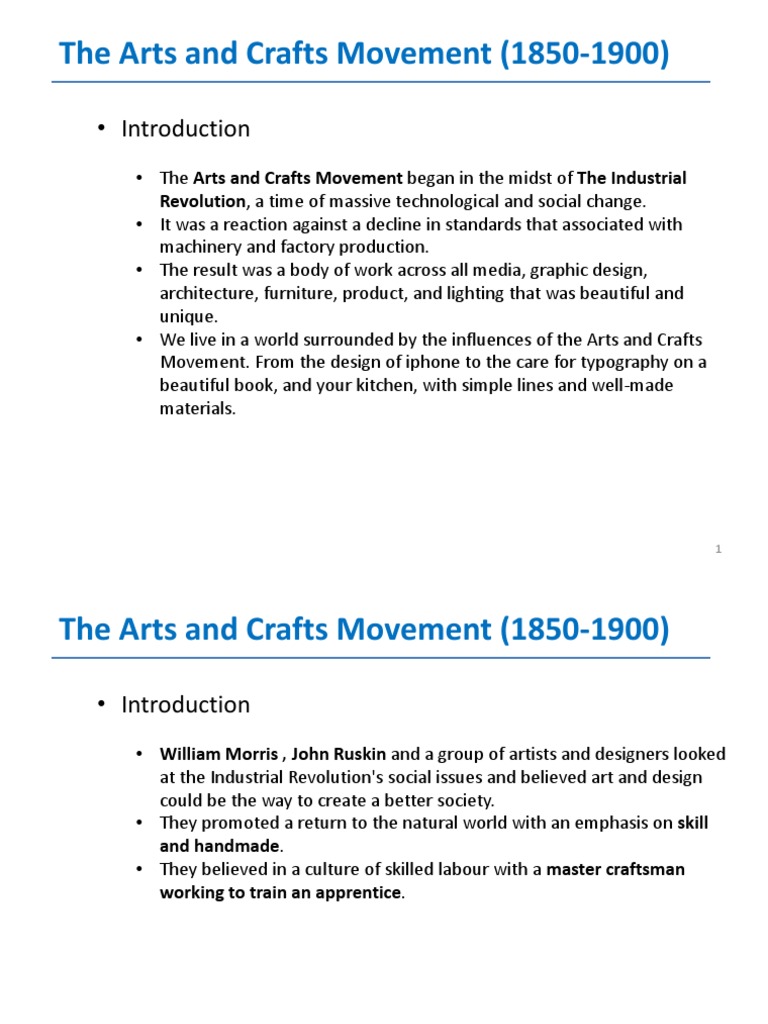 210 - Arts and Crafts Movement | PDF | Arts And Crafts Movement | Pre ...