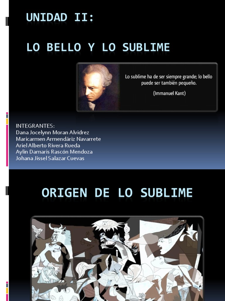 Lo Bello y Lo Sublime en Estética | PDF | Conceptos psicologicos ...