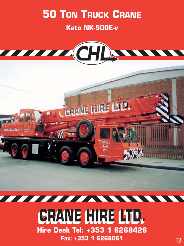 50 Ton Kato Nk-500ev | PDF | Crane (Machine) | Motor Vehicle