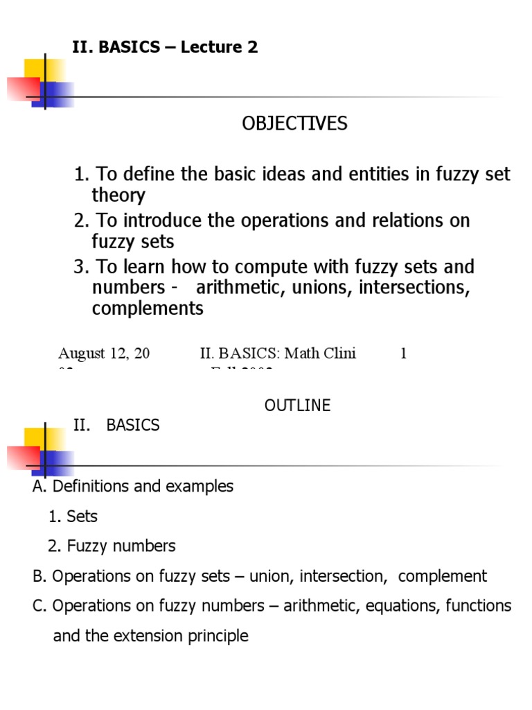 Lecture2 0operations | PDF | Integer | Fuzzy Logic