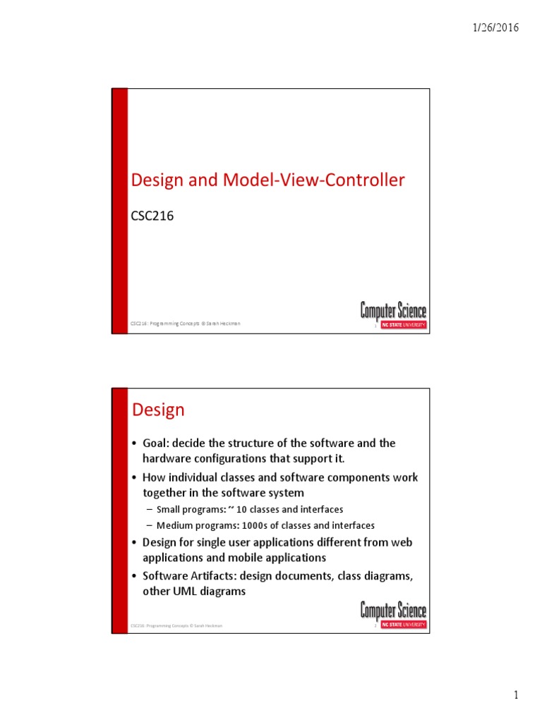 06 Design MVC | PDF | Class (Computer Programming) | Software Design Pattern
