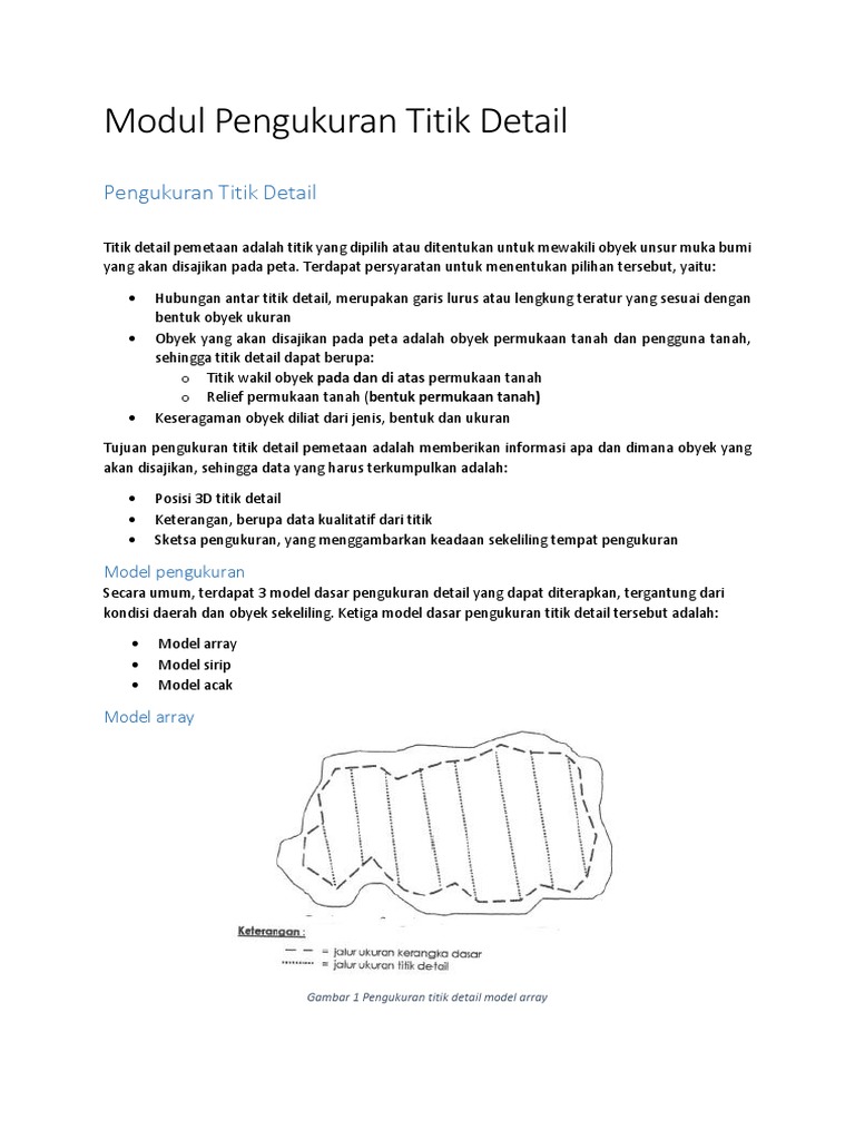 Modul Pengukuran Titik Detail | PDF | Metode & Bahan Ajar
