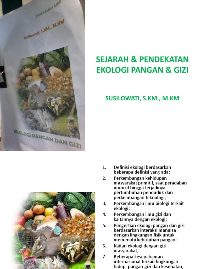 1 Sejarah Dan Pendekatan Ekologi Pangan Dan Gizi | PDF