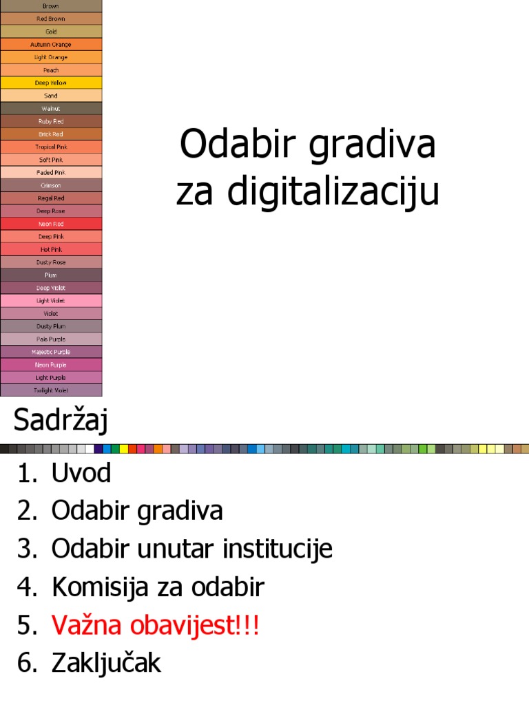 05 Odabir Gradiva Za Digitalizaciju | PDF