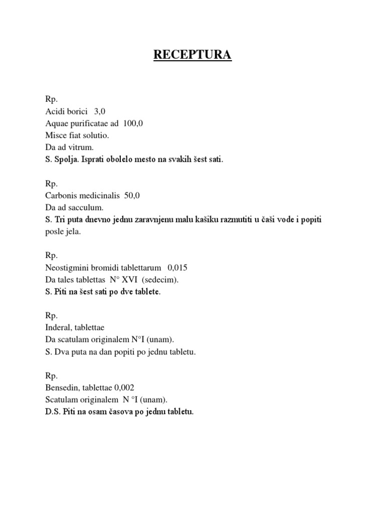 Receptura 1 | PDF