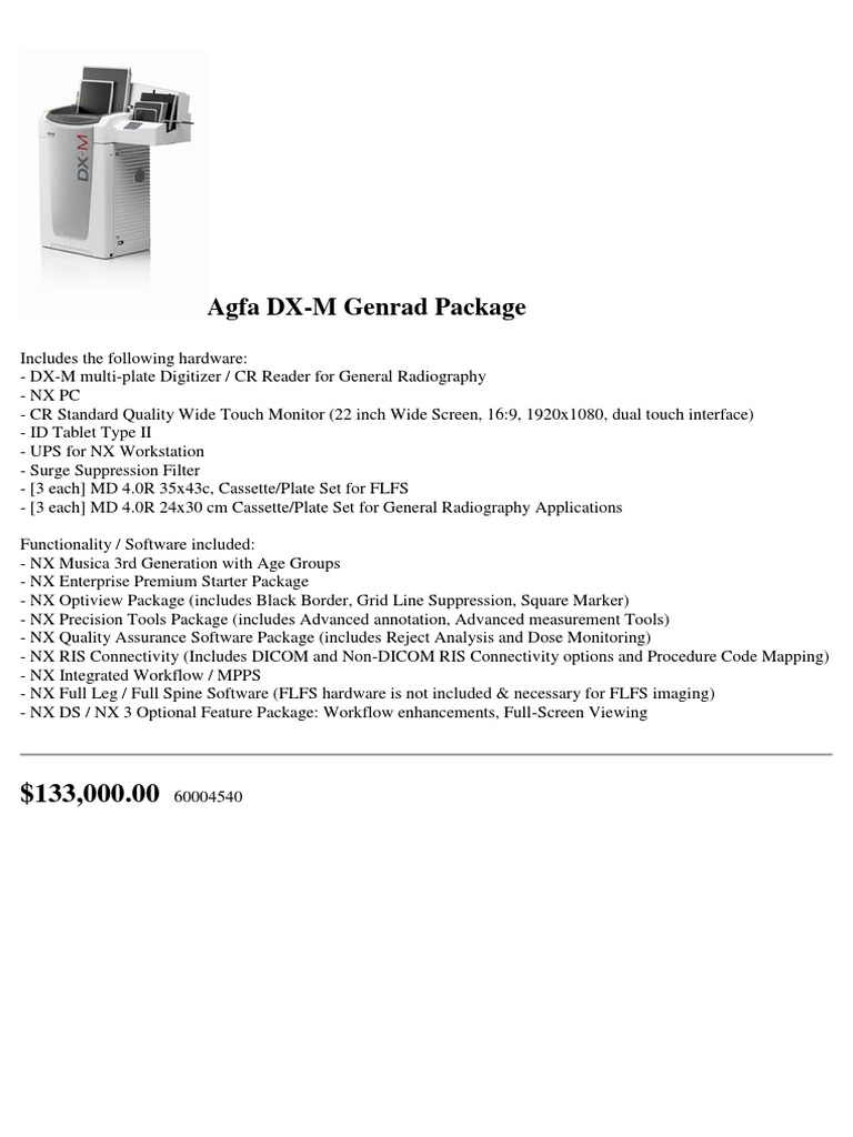 Agfa DX-M Genrad Package Overview | PDF
