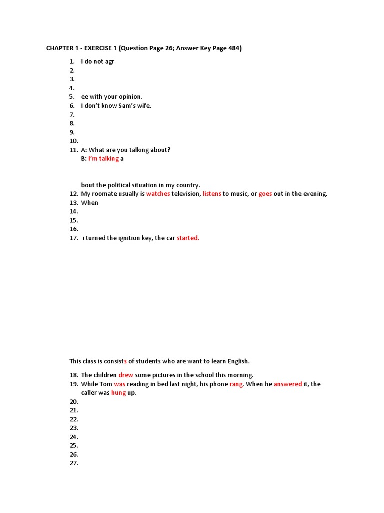 Answer For English Textbook | PDF