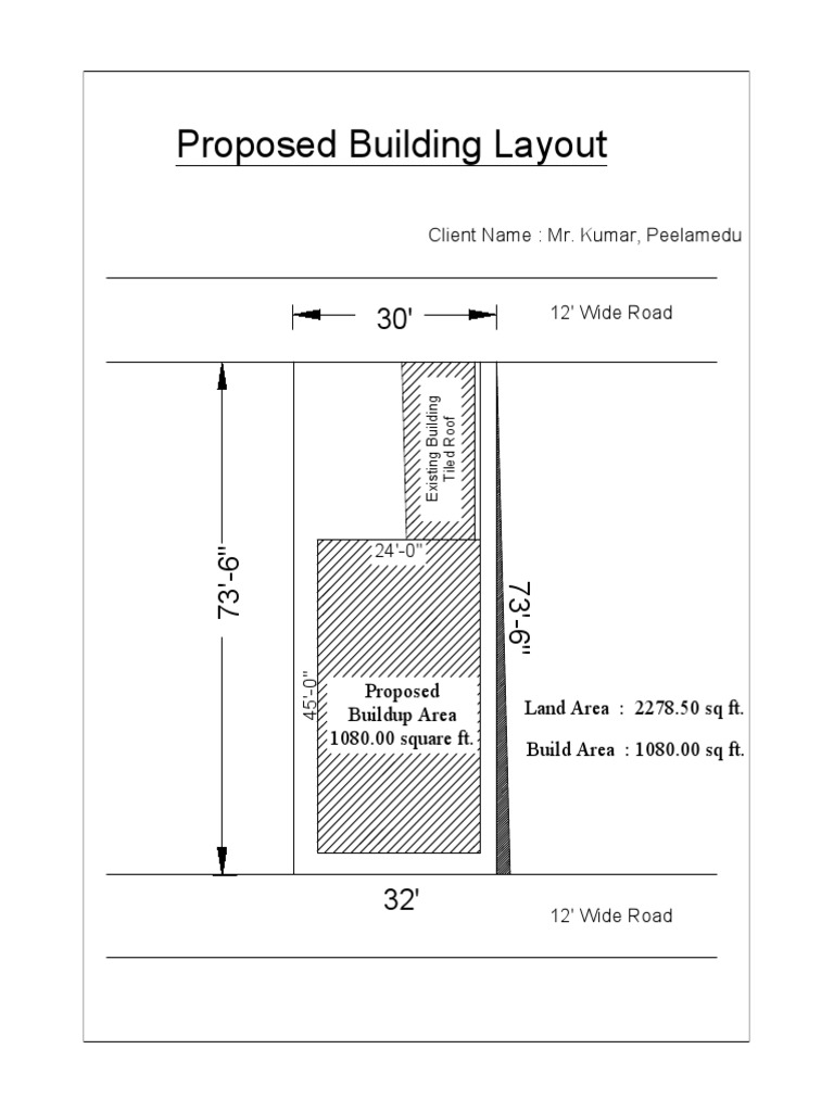 02 MR - Kumar Building Layout Sketch | PDF