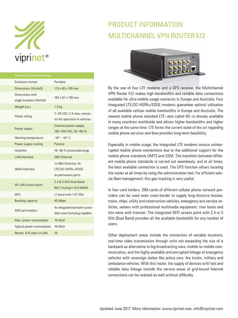Viprinet Multichannel VPN Router 512 en 0 | PDF | Wi Fi | Virtual ...