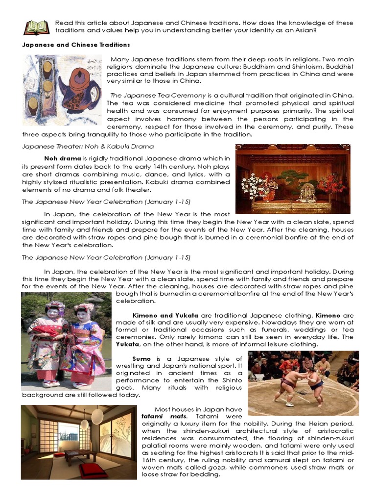 Japanese and Chinese Cultural Traditions | PDF | Rituals | Religion And ...