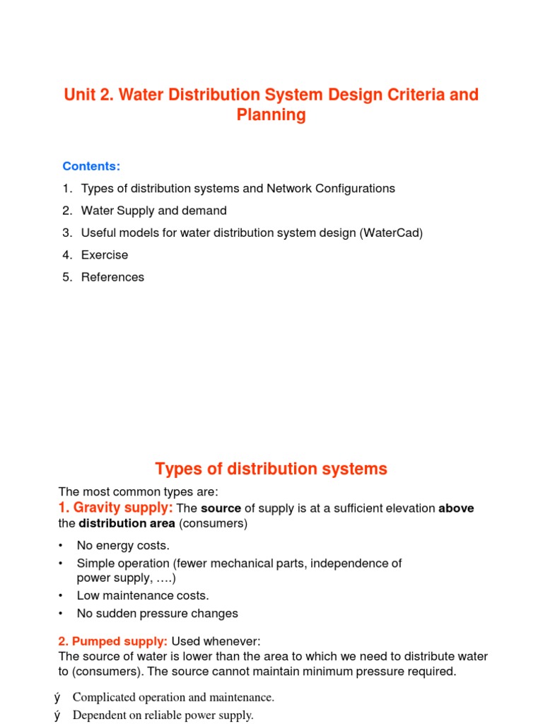 Unit 2 Water Distribution System Design Criteria (Compatibility Mode ...