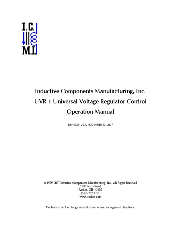 UVR 1 Operation Manual | PDF | Switch | Electrical Connector
