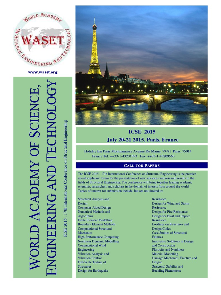 Conference Flyer | PDF | Structural Analysis | Structural Engineering