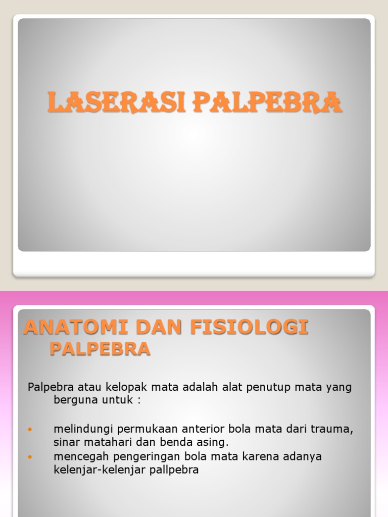 Laserasi Palpebra | PDF