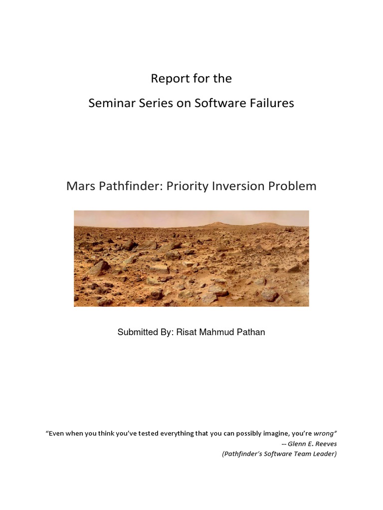 Mars Pathfinder Priority Inversion | PDF | Rover (Space Exploration ...