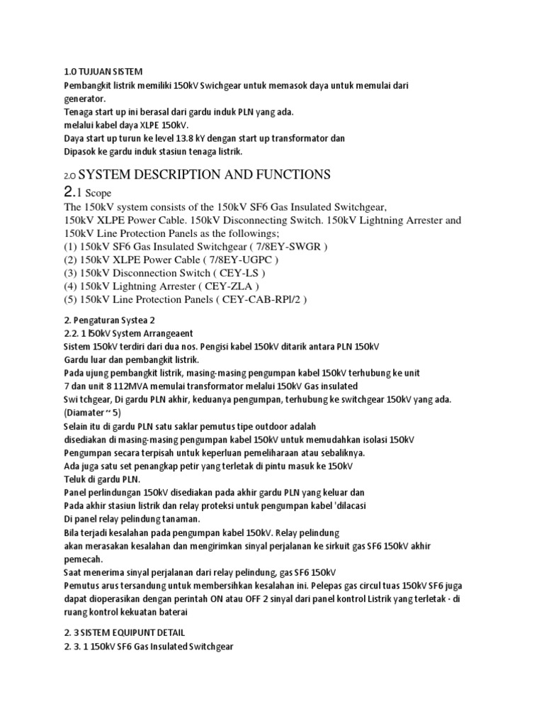 150 KV Switchyard Power System | PDF