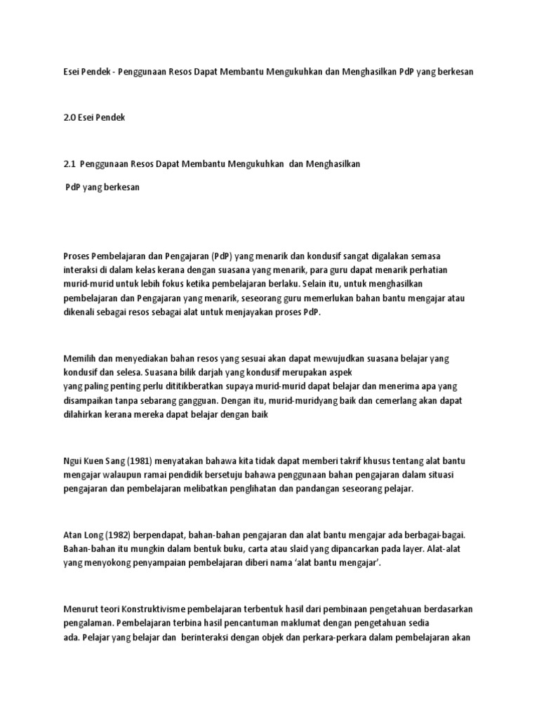 Esei Pendek | PDF