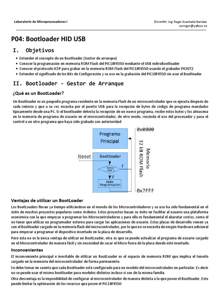 P04r Bootloader HID USB PDF | PDF | Arranque | Microcontrolador