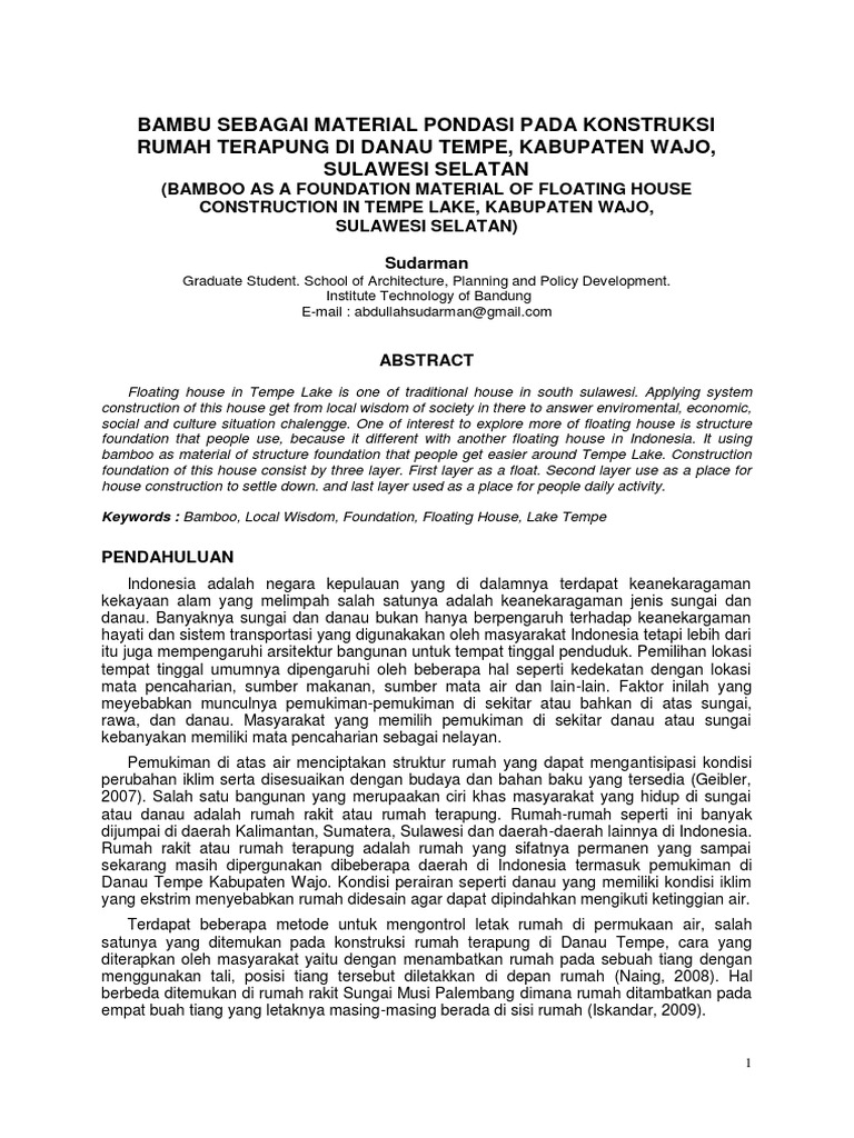 Bambu Sebagai Material Pondasi Pada Kons | PDF