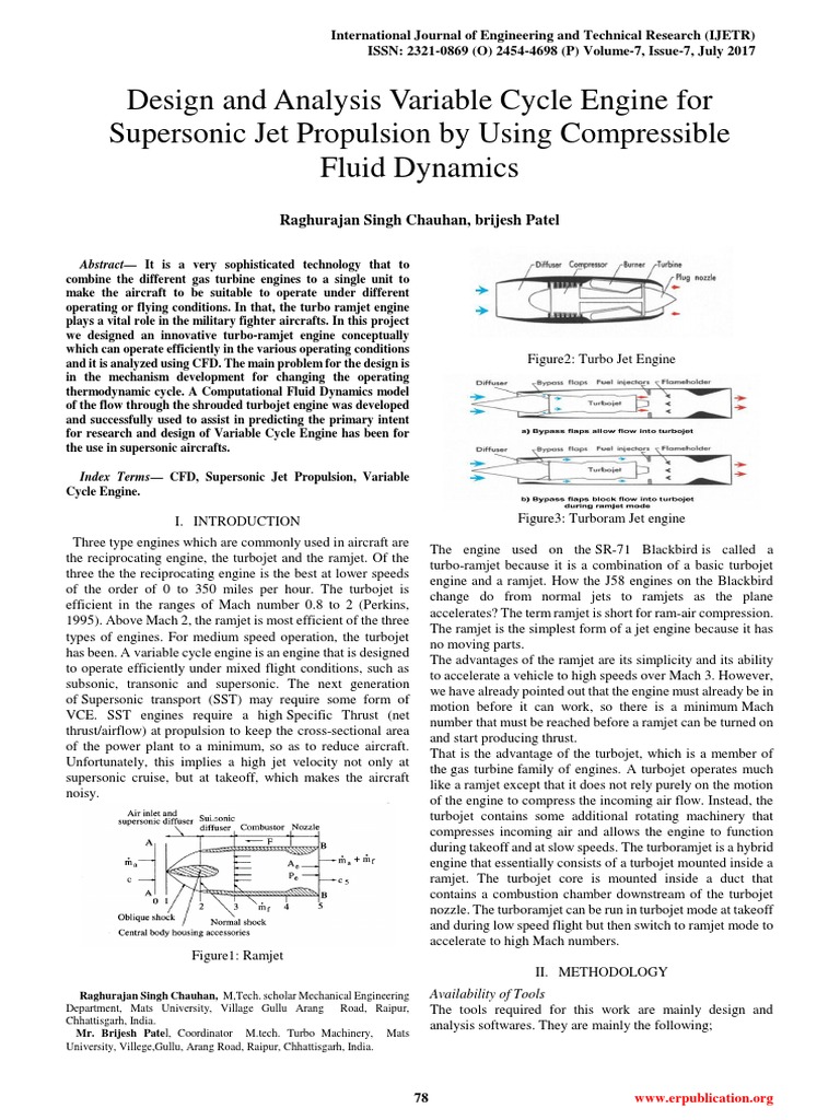 Design and Analysis Variable Cycle Engine For Supersonic Jet Propulsion ...