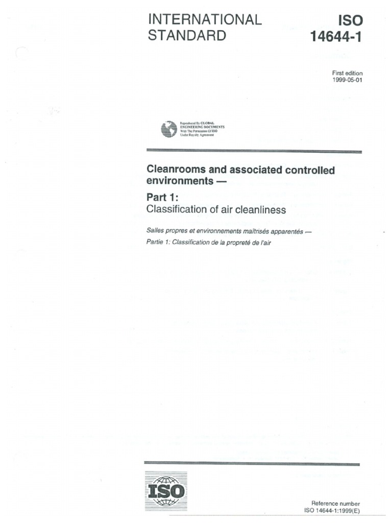 Iso 14644-1 99 | PDF