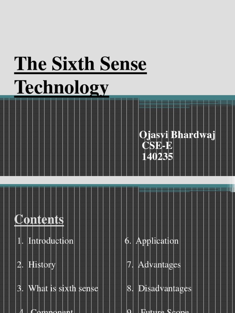 The Sixth Sense | PDF | Interface (Computing) | Camera