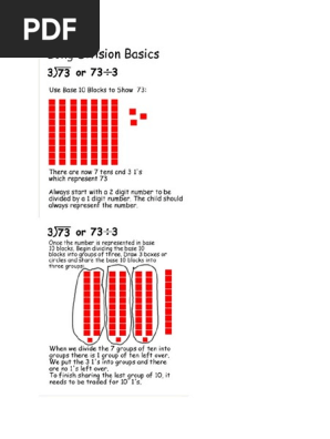 Understanding Base Ten Division Lesson Plan Long Division Lessons With