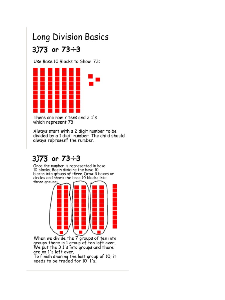 Division Base Ten Block Lesson Plan | PDF