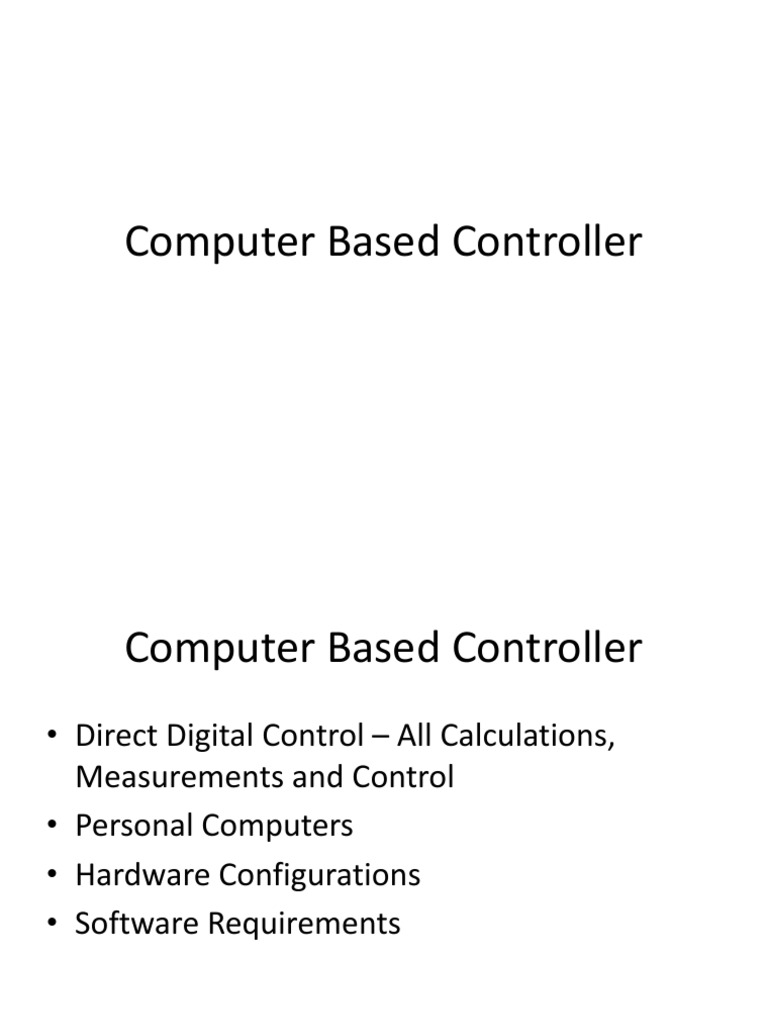 Computer Based Controller | PDF | Control Theory | Analog To Digital ...