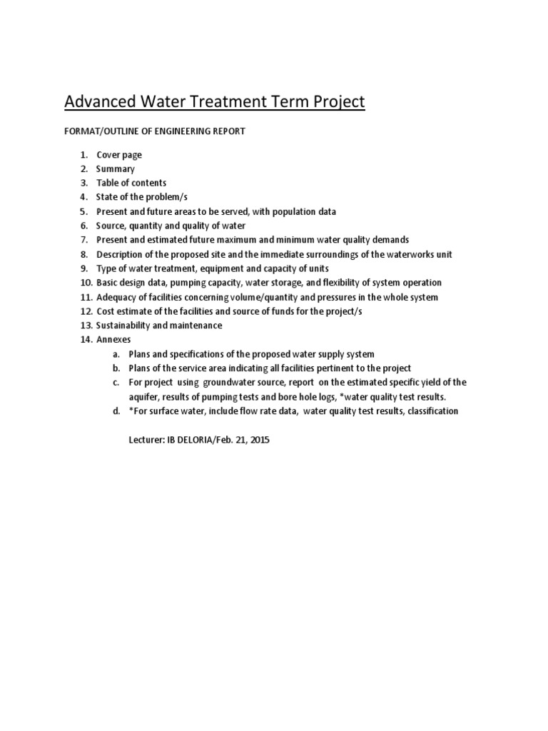 Advanced Water Treatment Project Report | PDF | Technology & Engineering