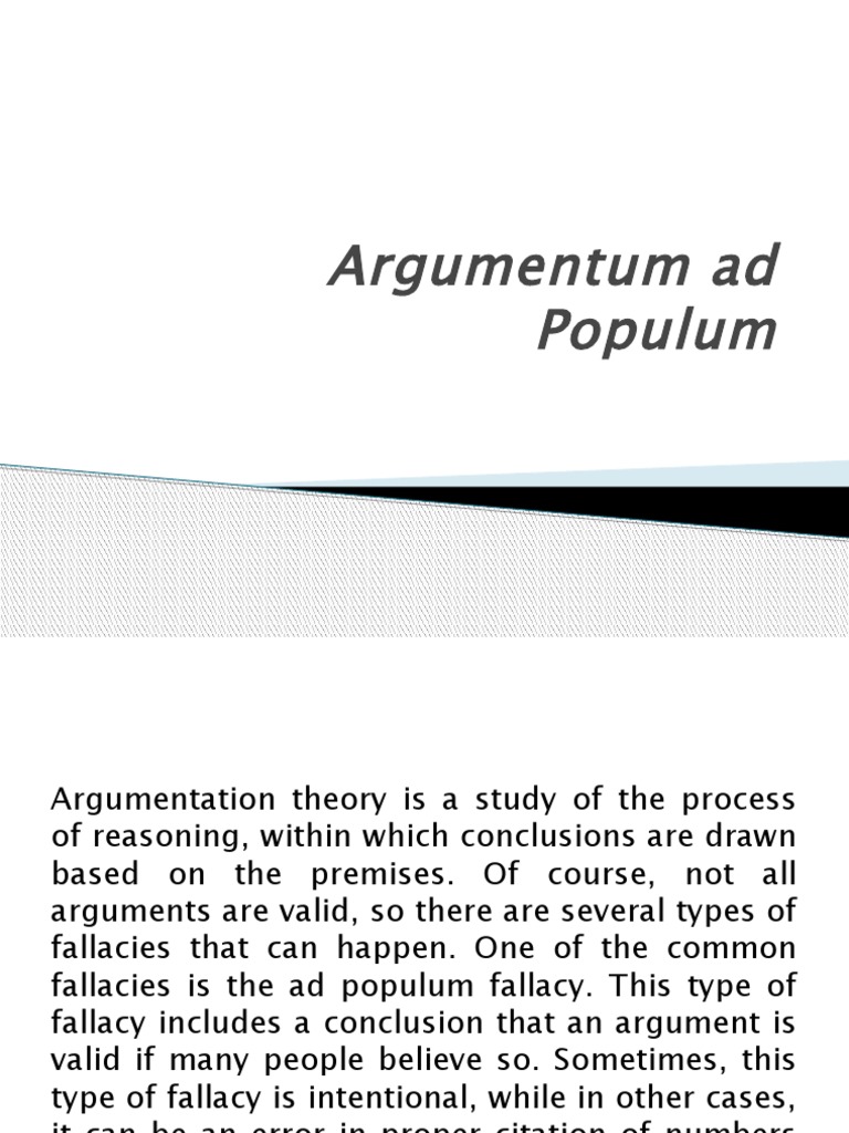 Argumentum ad Populum