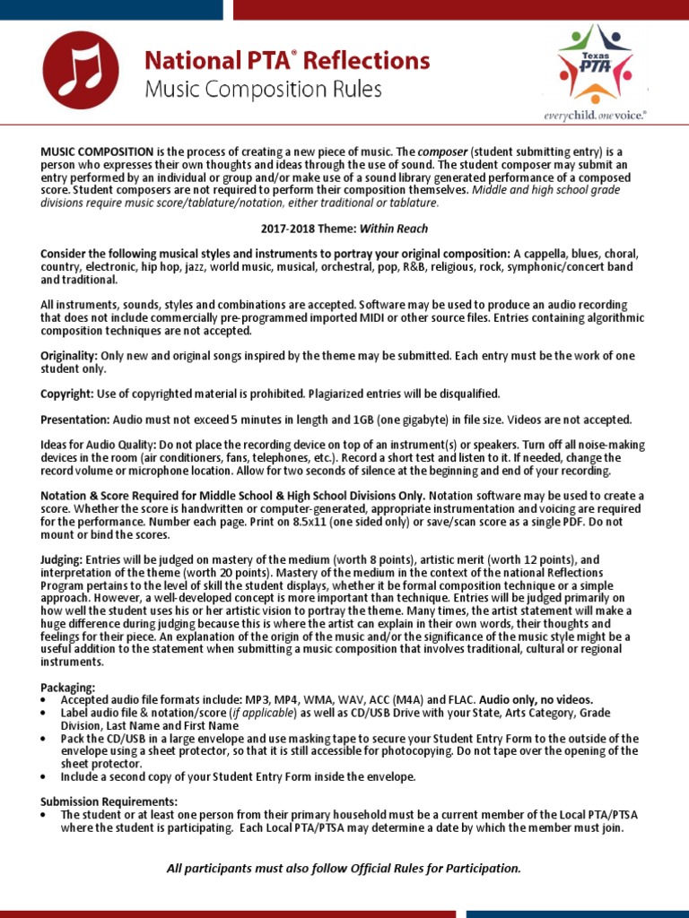 Music Composition Rules | PDF | Sheet Music | Musical Compositions