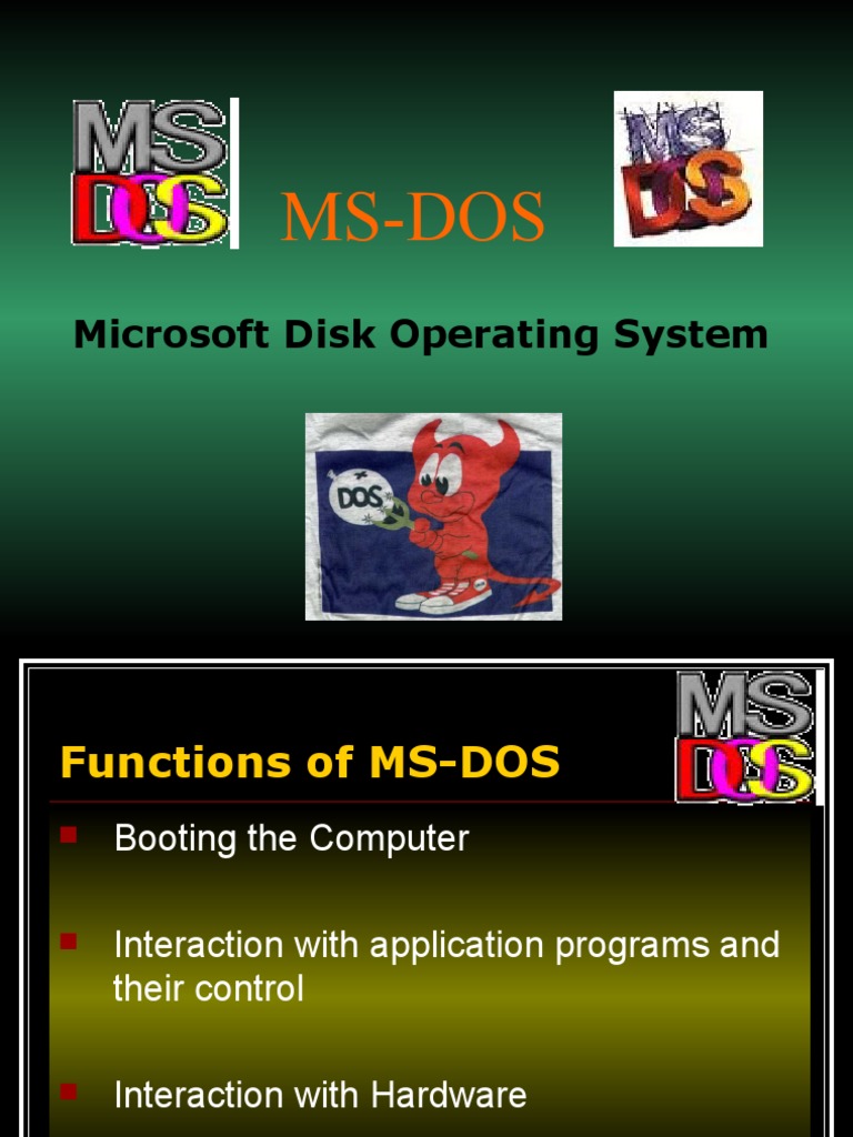 MSDOS Basics | PDF | Command Line Interface | Bios