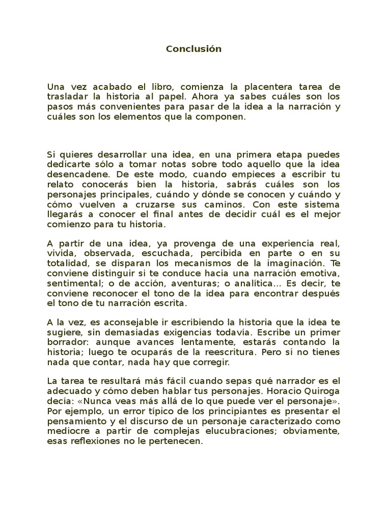 Cómo narrar una historia eficazmente | PDF | Novelas | Cuentos