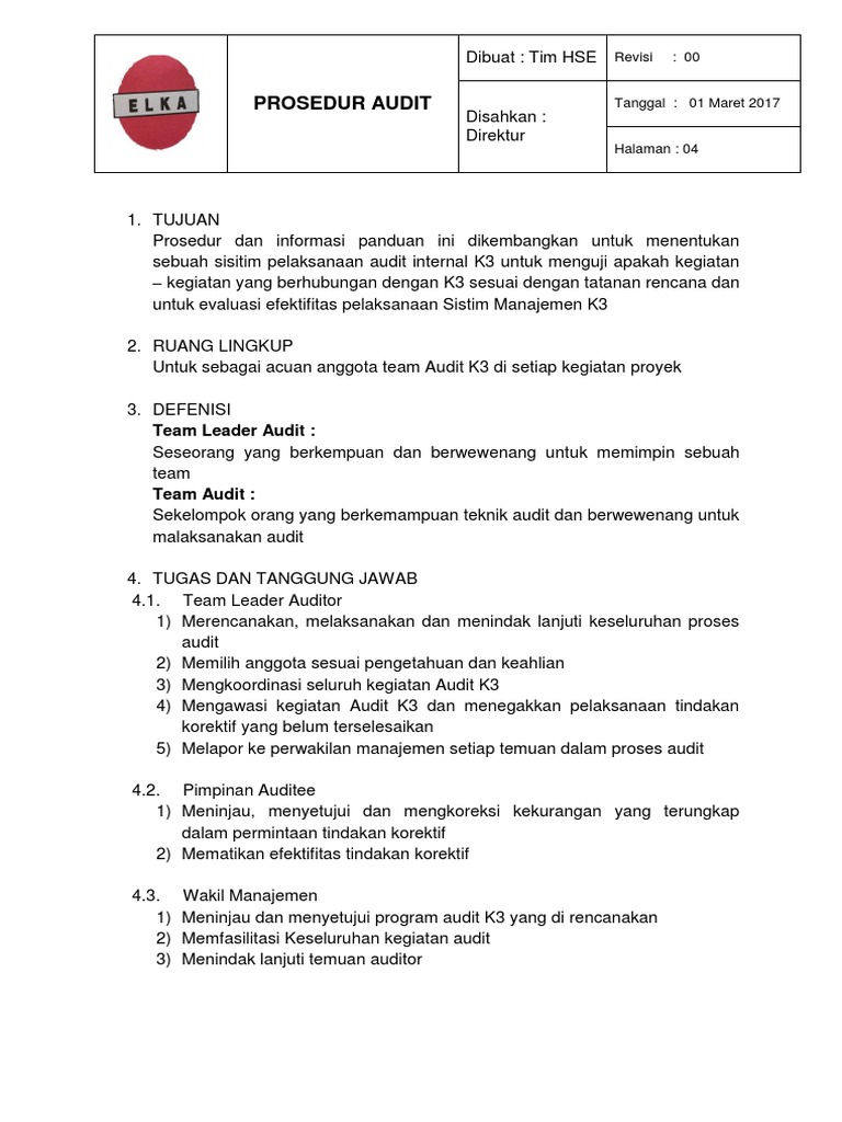 Prosedur Audit | PDF
