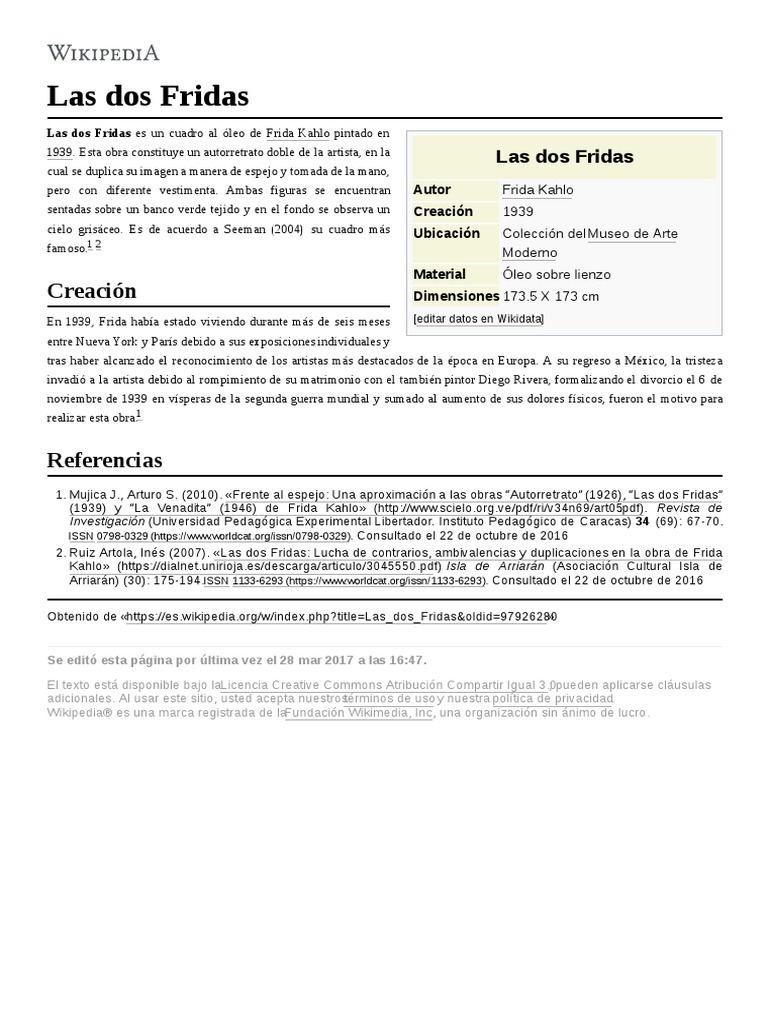 Las Dos Fridas | PDF | Pinturas | Artes (general)