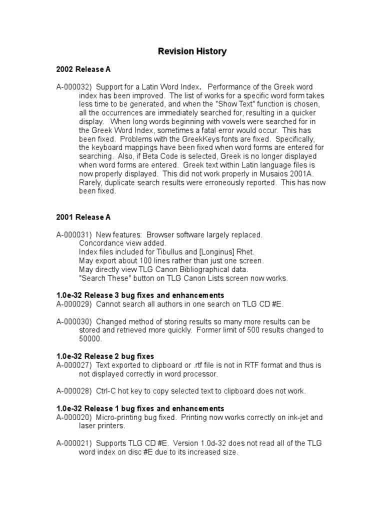Performance Improvements, Bug Fixes, and New Features: A Revision ...