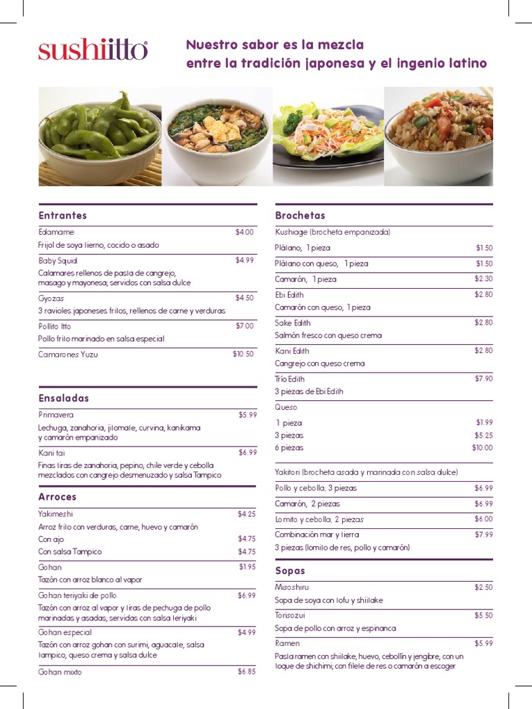 Menu Sushi Itto | PDF | Sushi | Salsa