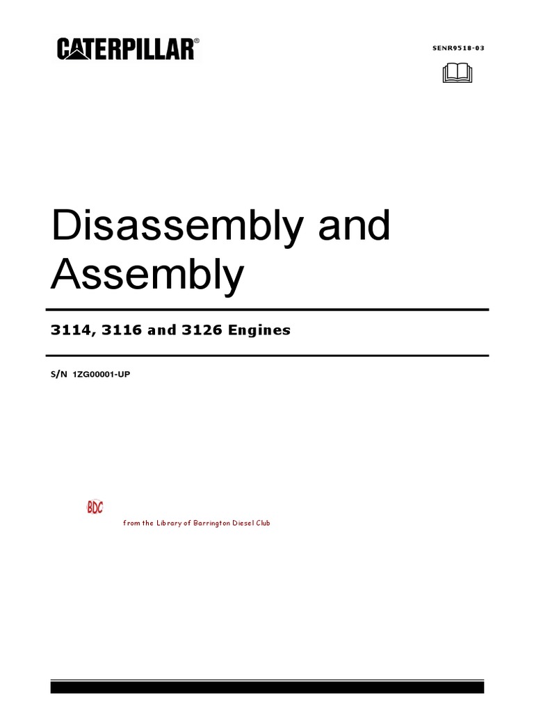 3114 3116 3126 Disassembly and Assembly PDF | PDF | Fuel Injection | Pump