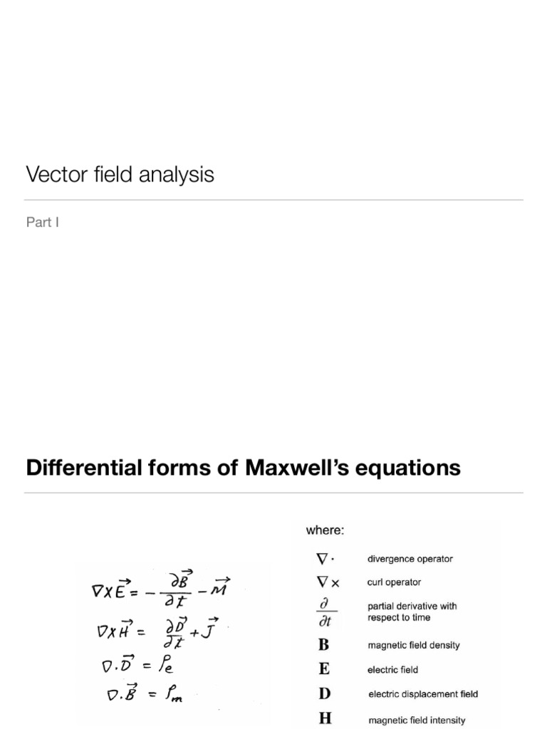 Em Notes Pdf Divergence Euclidean Vector