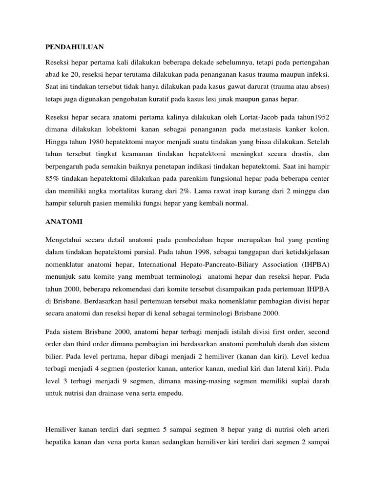 HEPATEKTOMI | PDF | Hati | Pembuluh Darah