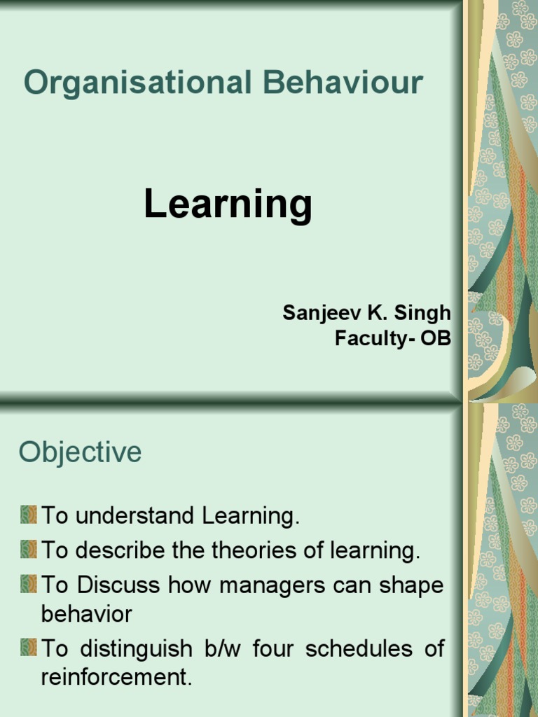 Organisational Behaviour: Learning | PDF | Psychology | Classical Conditioning