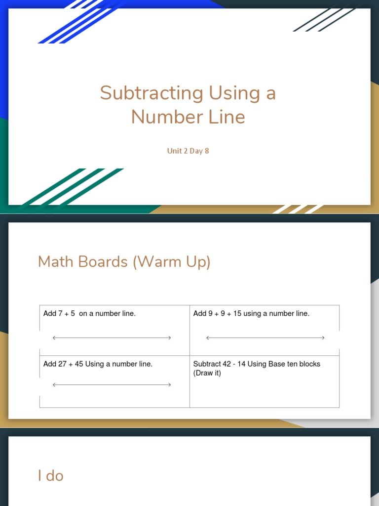 Subtraction with Number Lines | PDF | Teaching Methods & Materials