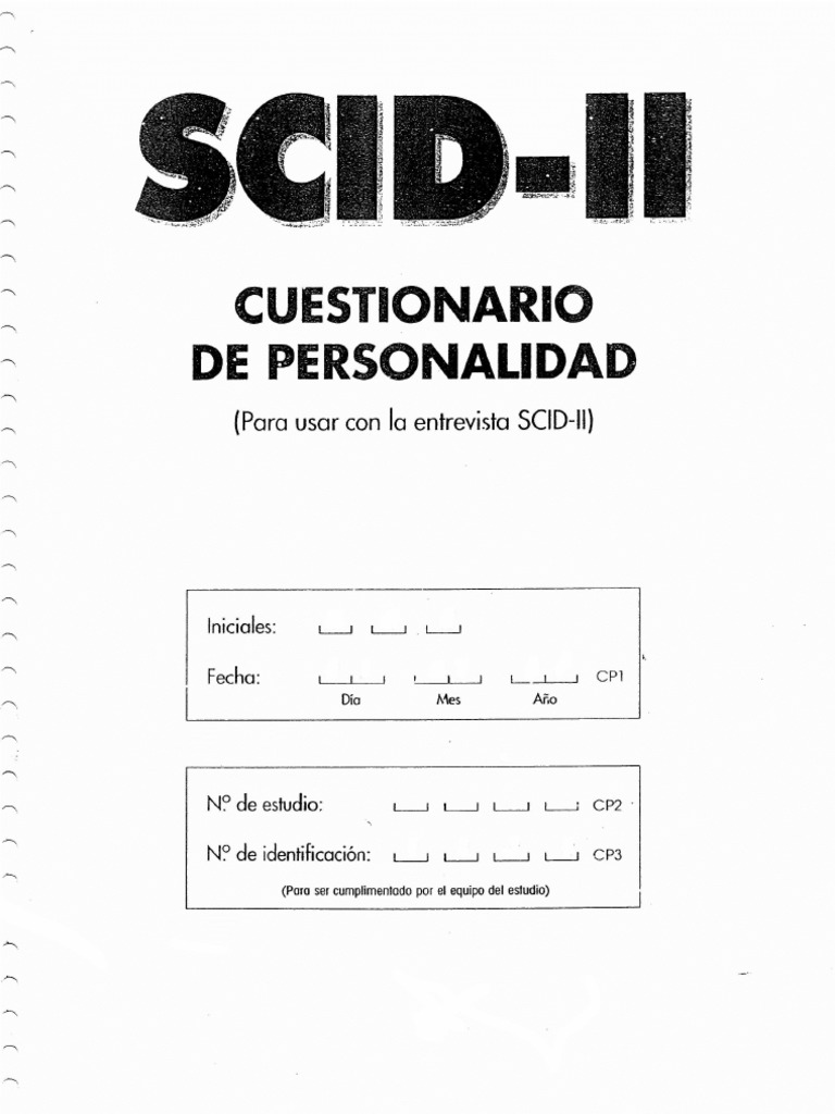Cuestionario SCID II | PDF | Informática y tecnología de la información ...