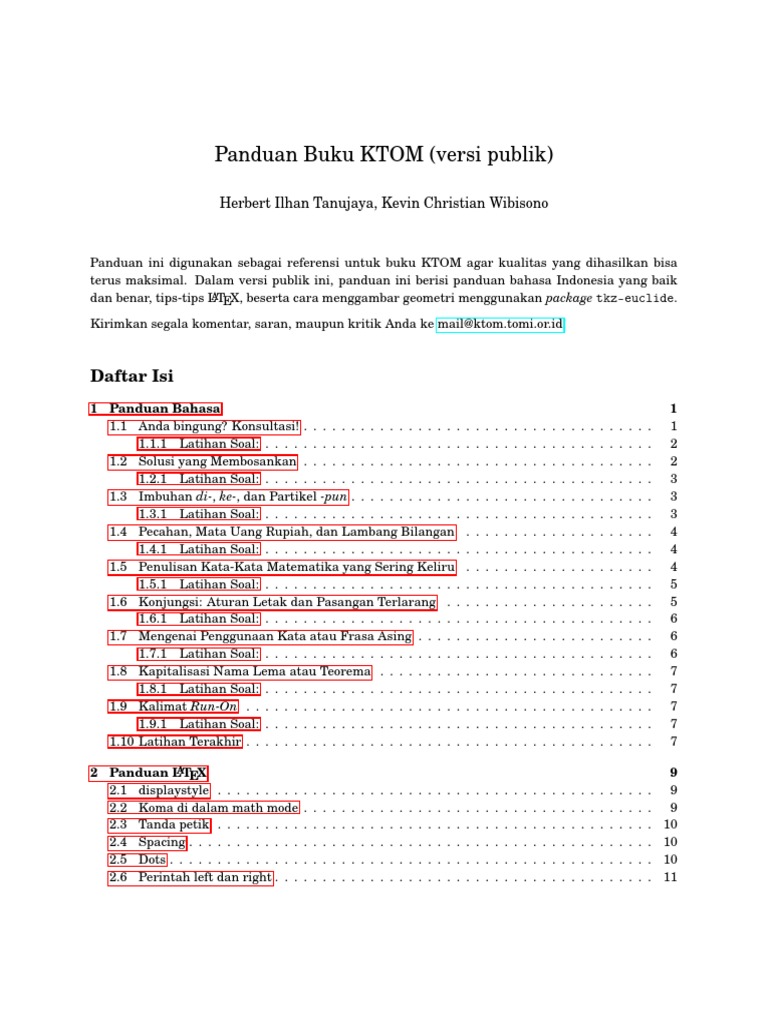 Panduan Buku KTOM (Publik) | PDF