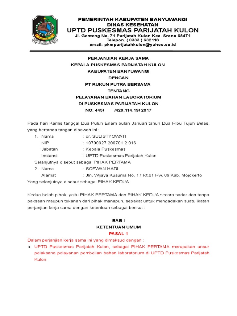 MOU Pelayanan Laboratorium