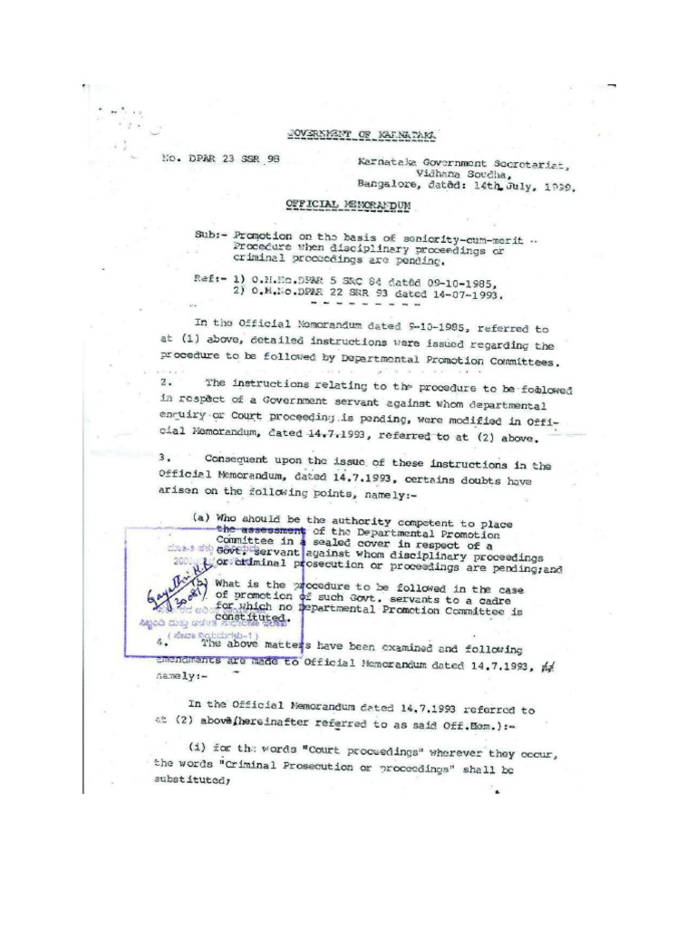 DPAR 23 SSR 98 Dated 14th July 1999 PDF | PDF
