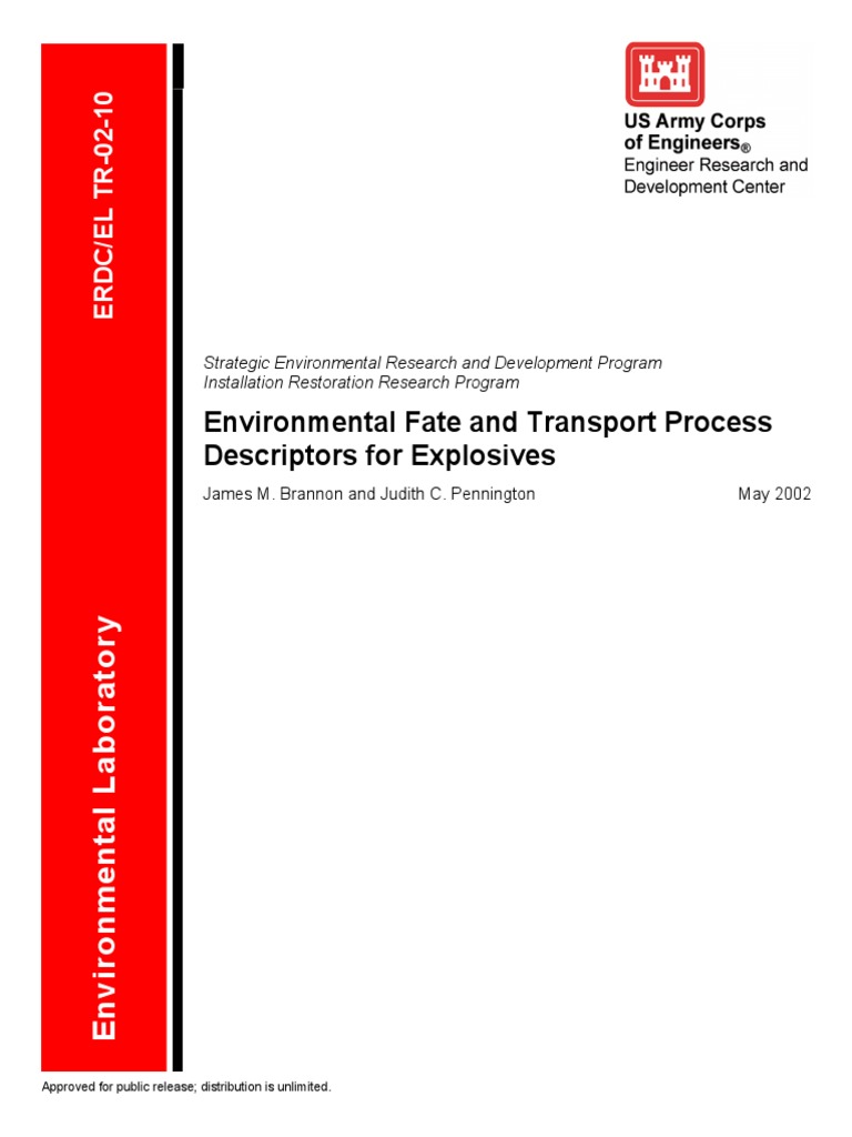 Environmental Fate and Transport Process Descriptors For Explosives ...